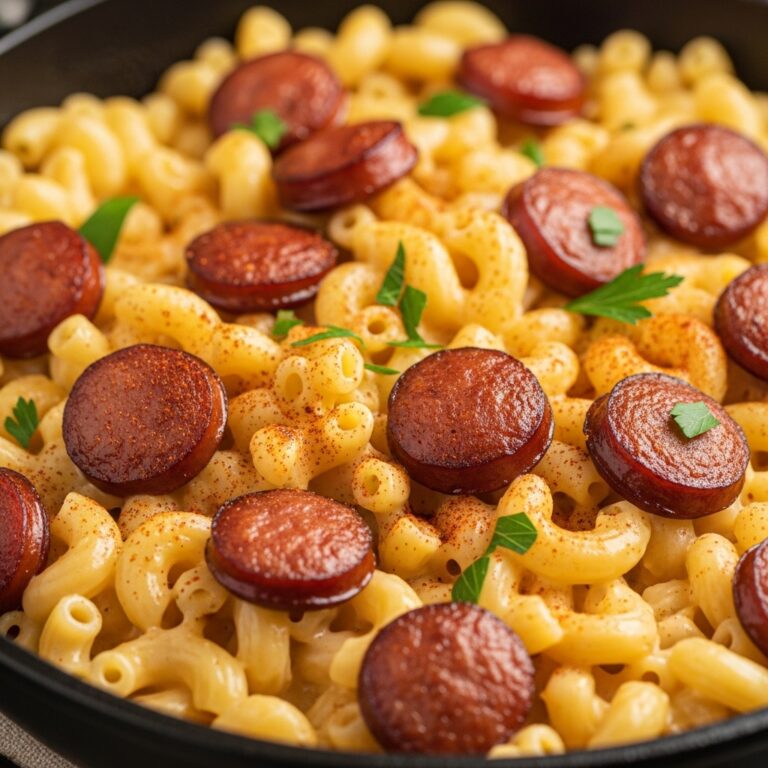 One-Pot Kielbasa Mac and Cheese - Tasty Amelia